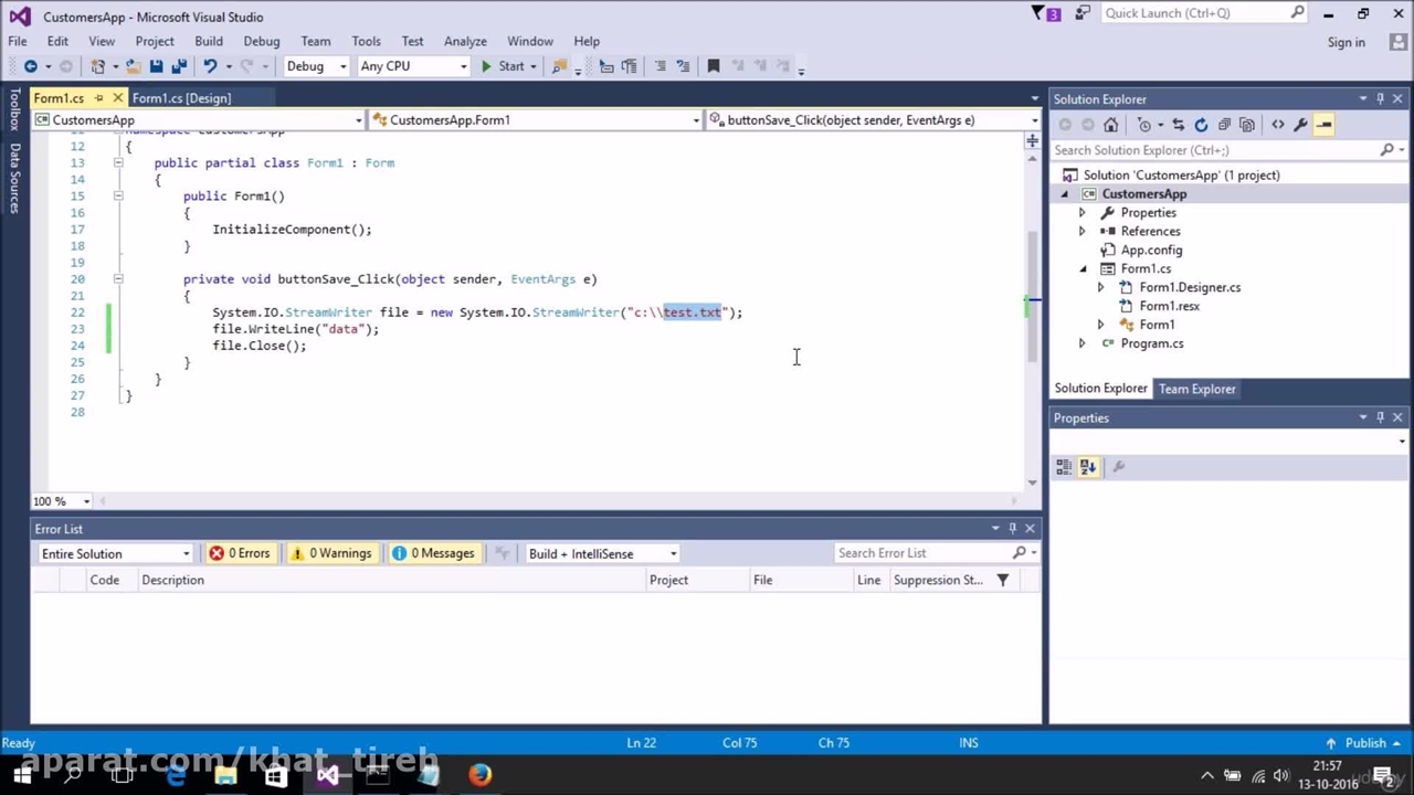 آموزش برنامه نویسی با زبان سی شارپ (C# Windows Form Application ) قسمت ...
